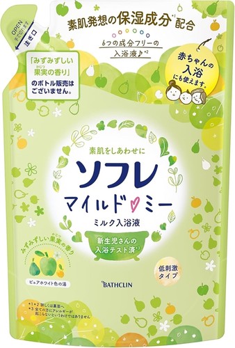 Earth Bathclin Sofre Mild Me Milk Bath Liquid 600ml Fresh Fruit Scent | eBay UK