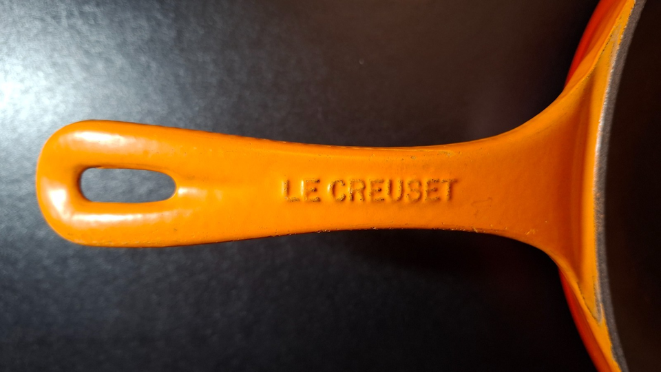Le Creuset Deep Cast Iron Sauté 30cm Pan -Volcanic Orange - EXTRA LARGE ...