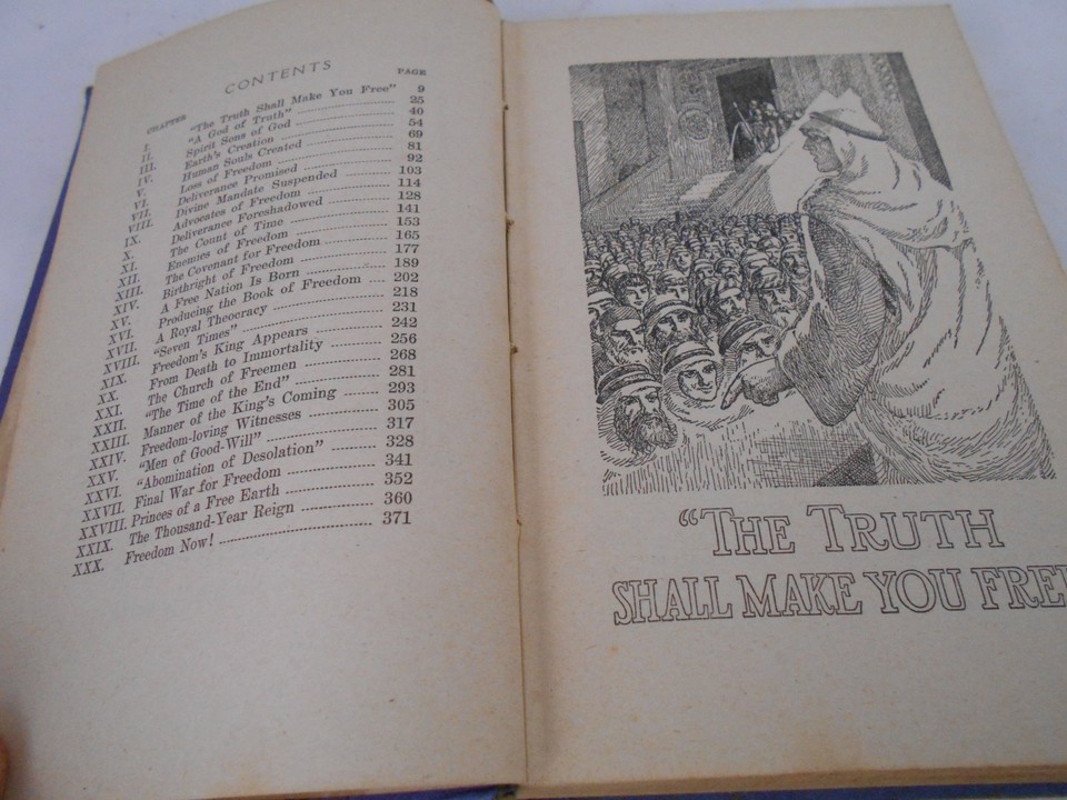 1943 Jehovah's Witness Book "The Truth Shall Make You Free ...