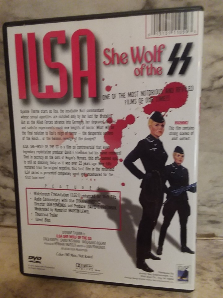 2 ILSA She Wolf of the SS w/ Card & Harem Keeper Italian Cover DVD ...