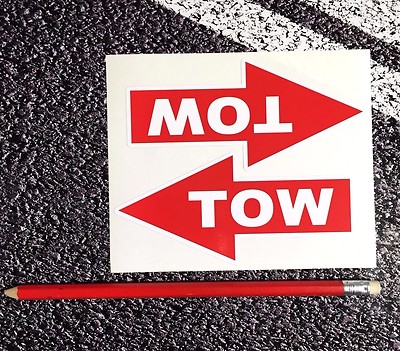 Race Car Tow Arrows Stickers Set x 2 12.5cm Rally Preparation ...