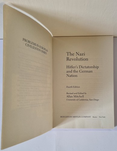 Nazi Revolution : Hitler's Dictatorship and the German Nation by Allan ...