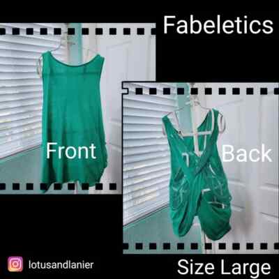 Fabletics Green Mesh Tank Top Size Large | eBay