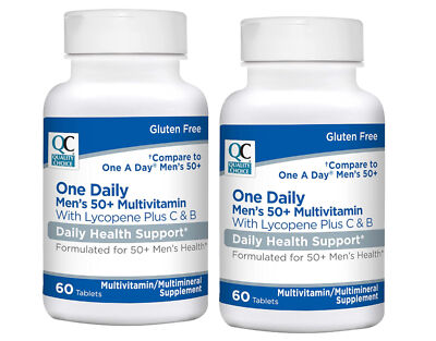 Quality Choice One Daily Men's 50+ Multivitamin Tablets, 60 Count ...