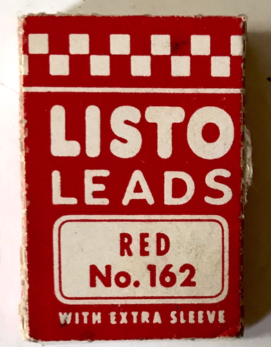 LISTO LEADS Red No 162 Pack of 6 UNBROKEN Pencil Marking VINTAGE NOS | eBay