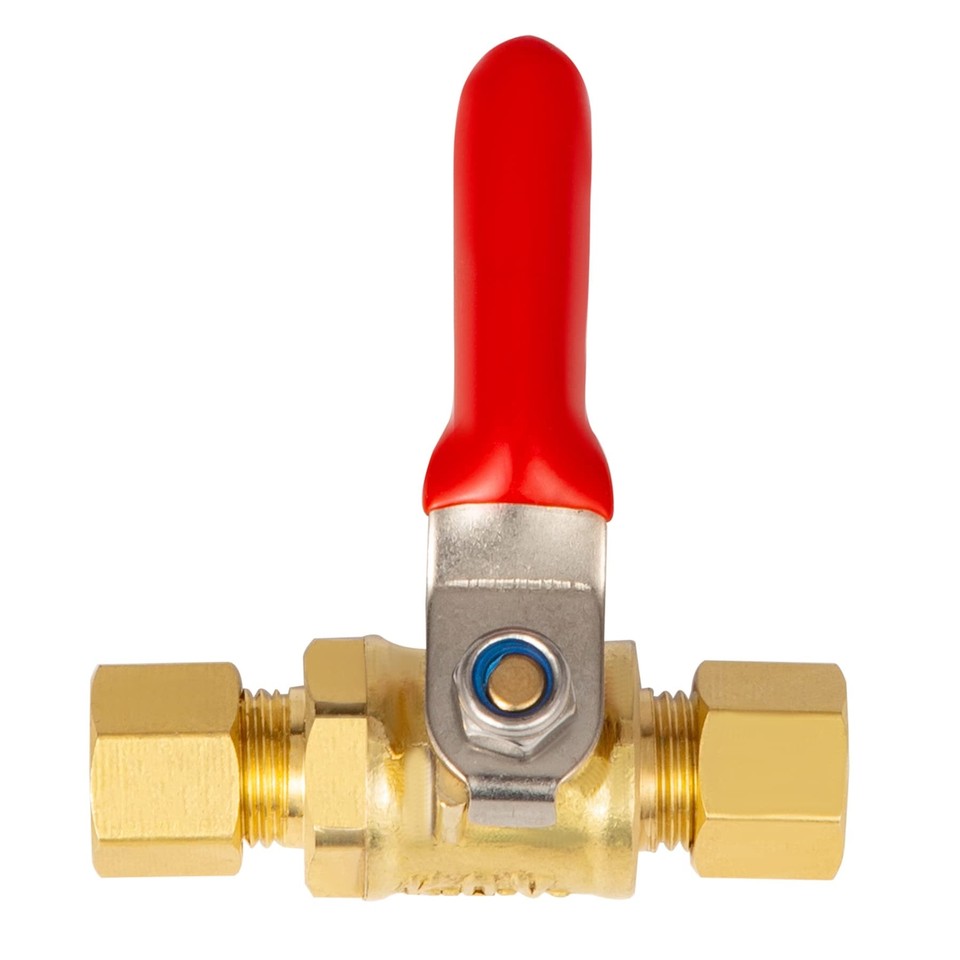 Brass Shut Off Valve 1/4 Inch Compression Fitting for Refrigerator ...
