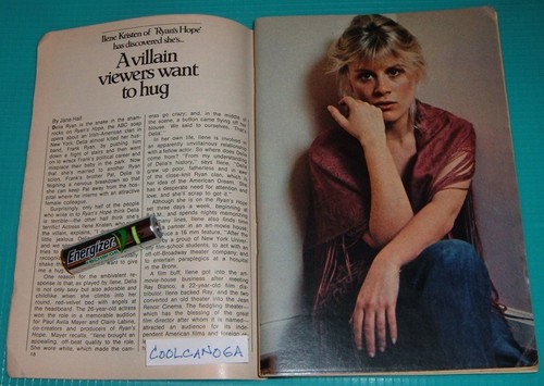 TV ARTICLE ~ ILENE KRISTEN DELIA RYAN RYAN'S HOPE SOAP OPERA Jean ...