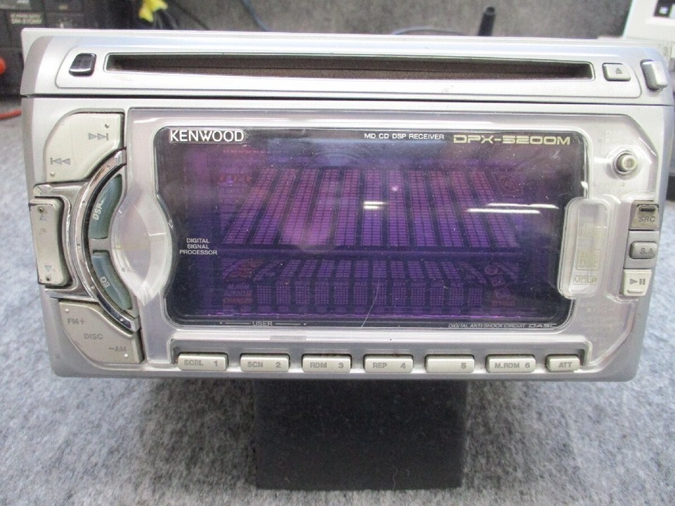 Kenwood DPX-5200M MD CD Player Receiver Dual Size 2DIN MDLP Car Audio ...