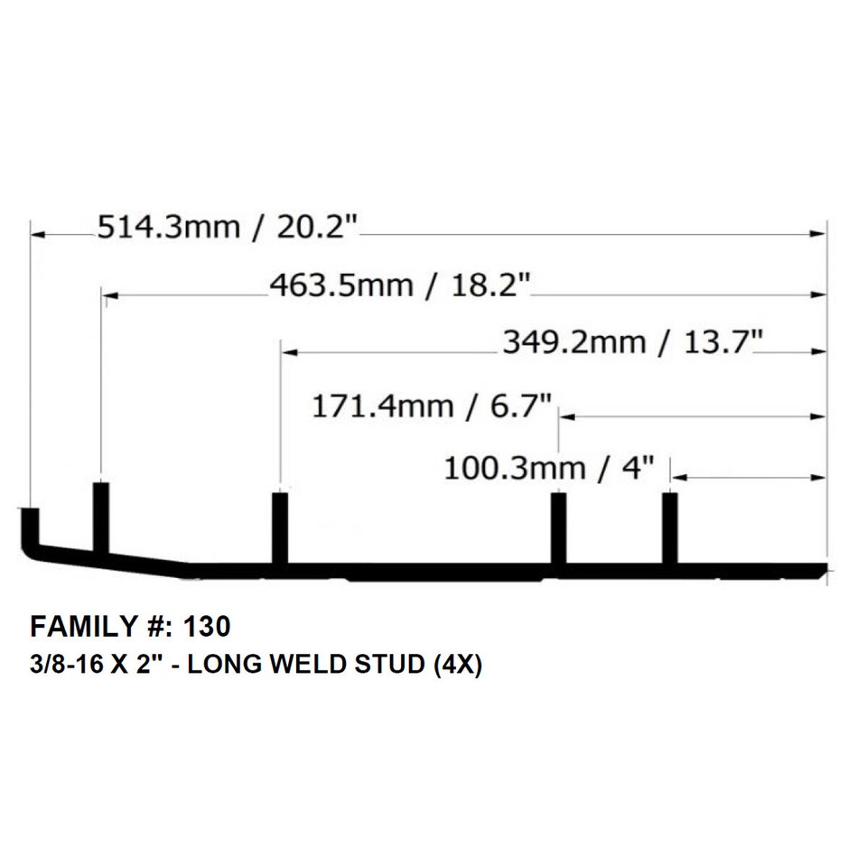 Bottom Line 6" DUAL Runner Carbides for Arctic Cat many 2002-2023 ...