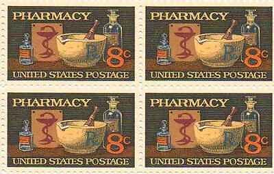 1972 Pharmacy Block of 4 8c Postage Stamps, Sc#1473, MNH, OG | eBay