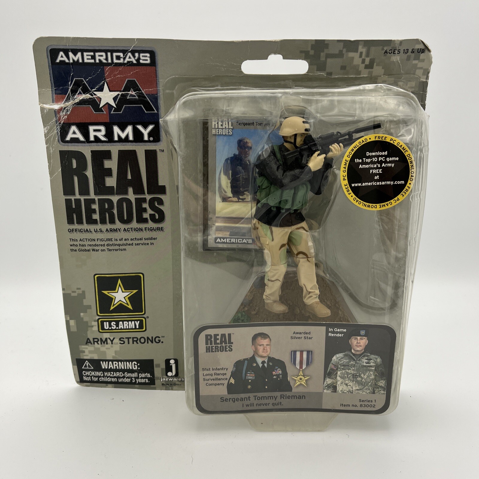 AMERICAS ARMY REAL HEROES SERGEANT TOMMY RIEMAN BRAND NEW ACTION FIGURE ...