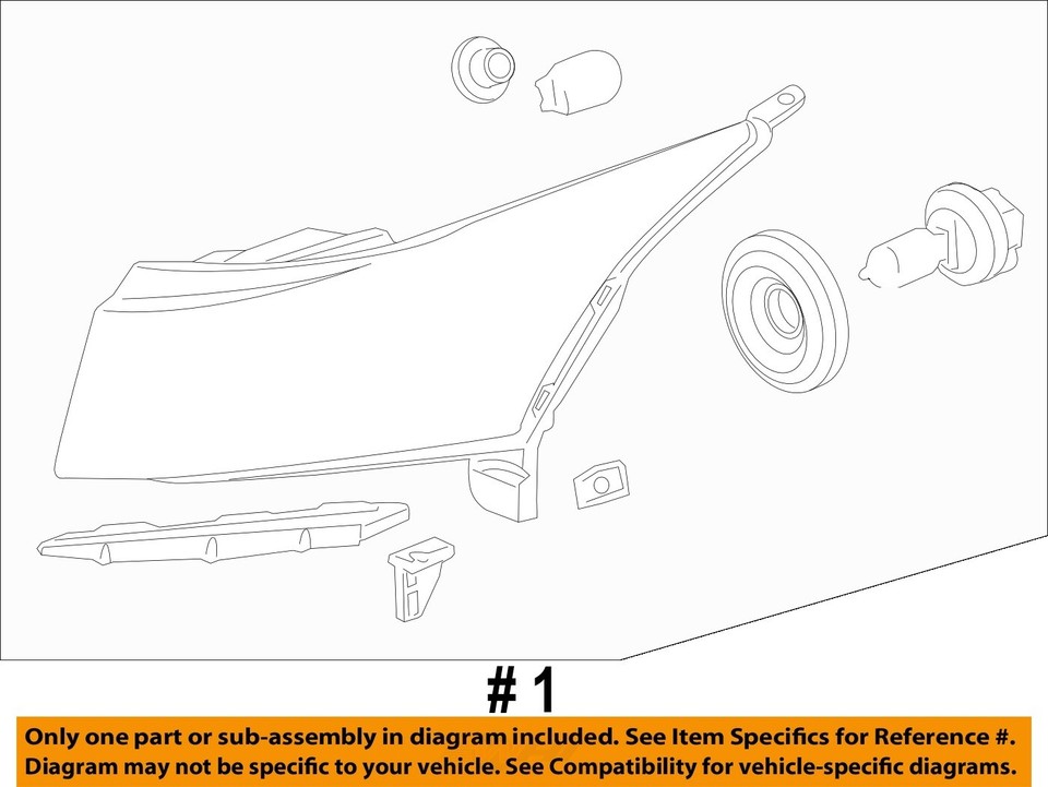 GM OEM 11-12 Cruze Front Lamps Headlamp Components-Headlamp Assy ...