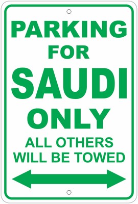 Parking For Saudi Only 8"x12" Aluminum Sign | eBay