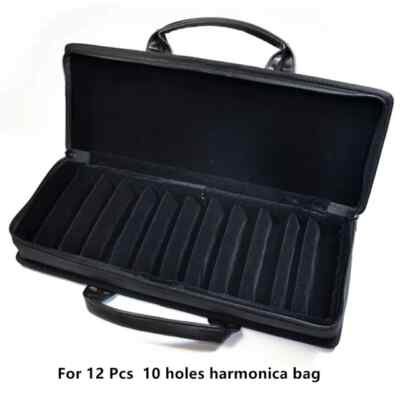 10Hole Blues Harmonica Case Diatonic Harmonica Case Bag for 12 Blues ...