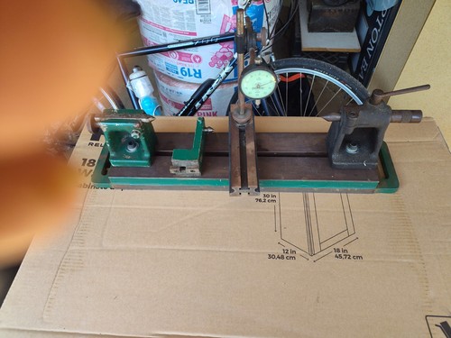 Hardinge Bench Center with Starrett Indicator stand and Federal .0005 ...