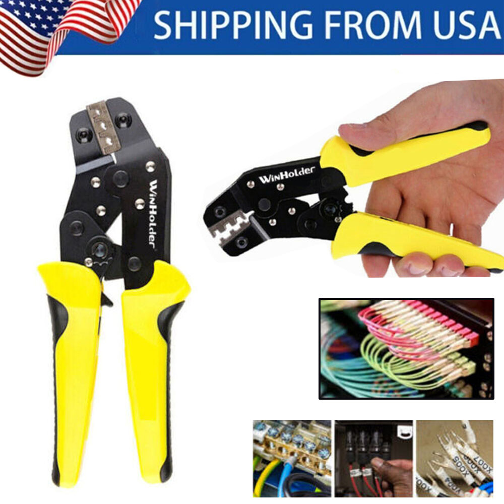 Ratchet Crimping Tool Cable Wire Portable Terminal Insulated Crimper ...
