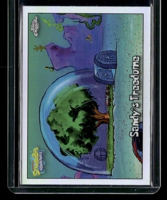 2025 Topps Chrome SpongeBob #128 Sandy's Treedome Refractor | eBay