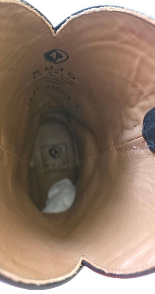 Mens Rujo Arturo Black Caiman Belly / Leather Cowboy Boots 10EE | eBay