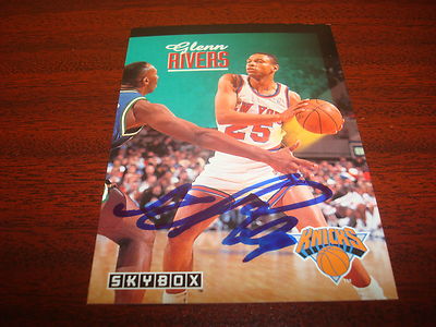 1993 SKYBOX DOC RIVERS KNICKS Celtics Marquette SIGNED AUTHENTIC ...