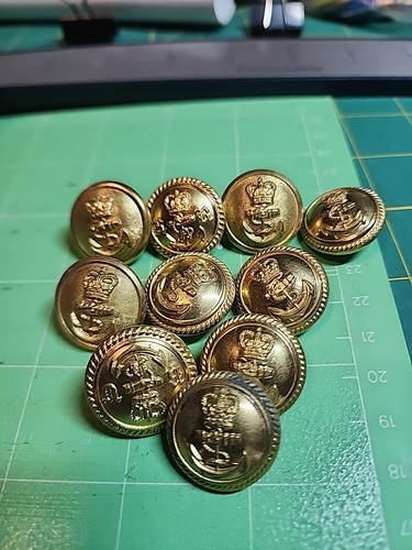 10 British Royal Merchant Navy Officer's Uniform Buttons 20mm | eBay