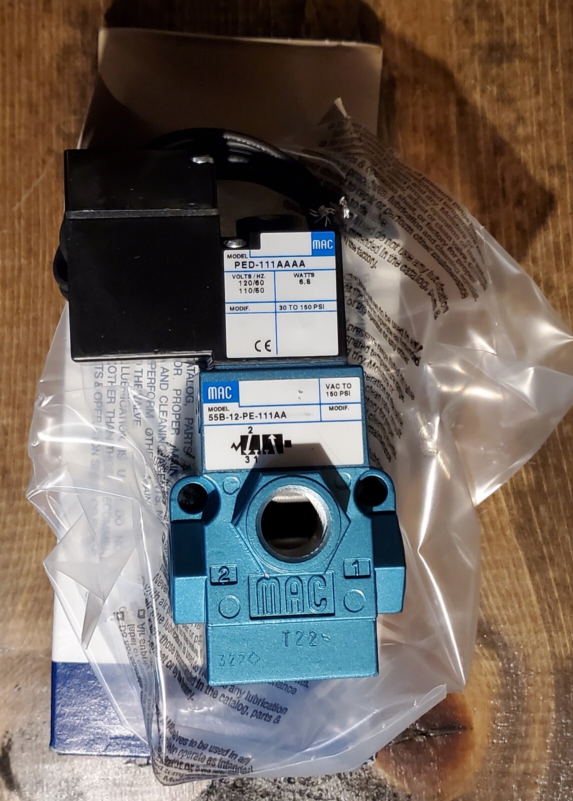 Mac 55B-12-PE-111AA Solenoid Valve 120VAC for sale online | eBay