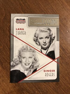 Lana Turner Ginger Rogers 2015 Panini Americana Screen Legends #10 ...