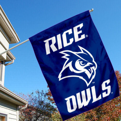 Rice University New Owl Logo Two Sided House Flag | eBay