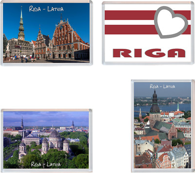 4 PACK - Riga - Latvia - Fridge Magnet/Magnets - Souvenir Gift Present ...