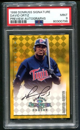 1998 Donruss Signature David Ortiz Preview Autographs PSA 9 MINT | eBay