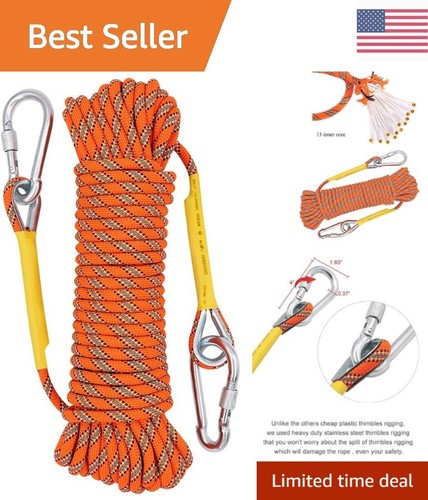 Heavy-Duty Climbing Rope - Low Sliding Rate, Durable, 32ft - Versatile ...