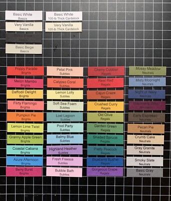 Stampin Up 4 Color Families 46 File Tabs Hanging Folder Tabs | eBay