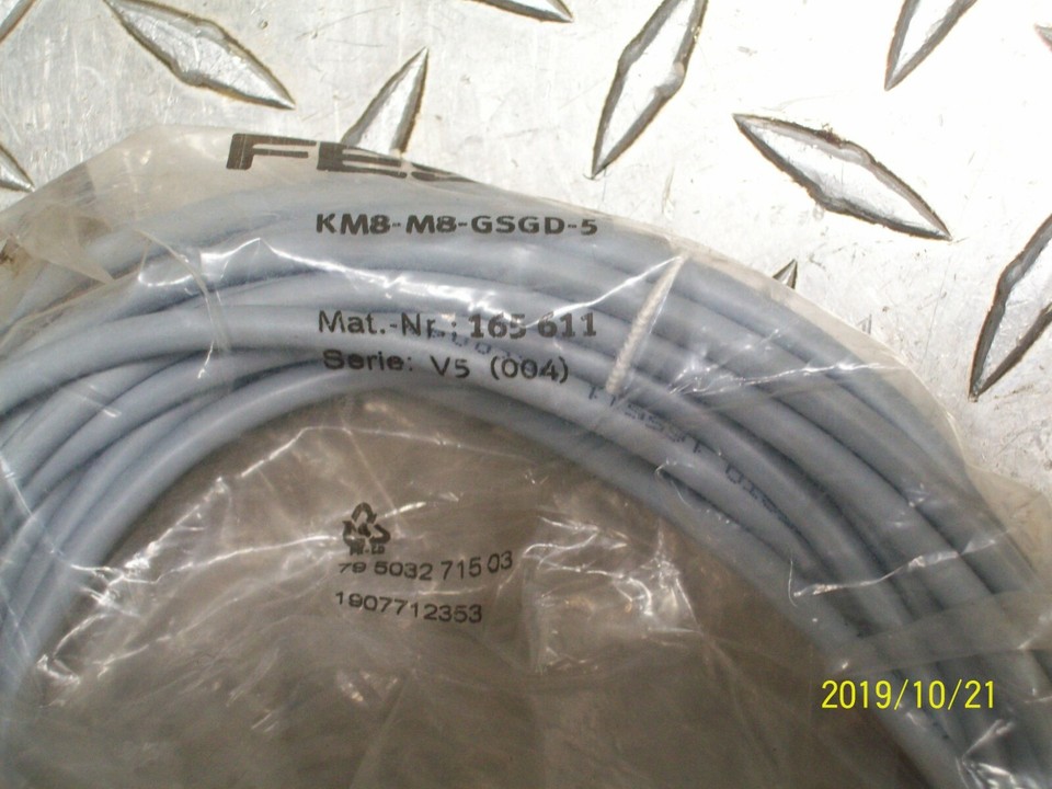 NEW FESTO KM8-M8-GSGD-5 CONNECTOR CABLE - FREE SHIPPING | eBay