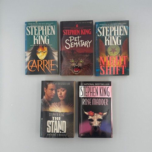 Stephen King Lot of 5 Vintage Signet Paperback Books Horror Carrie The ...