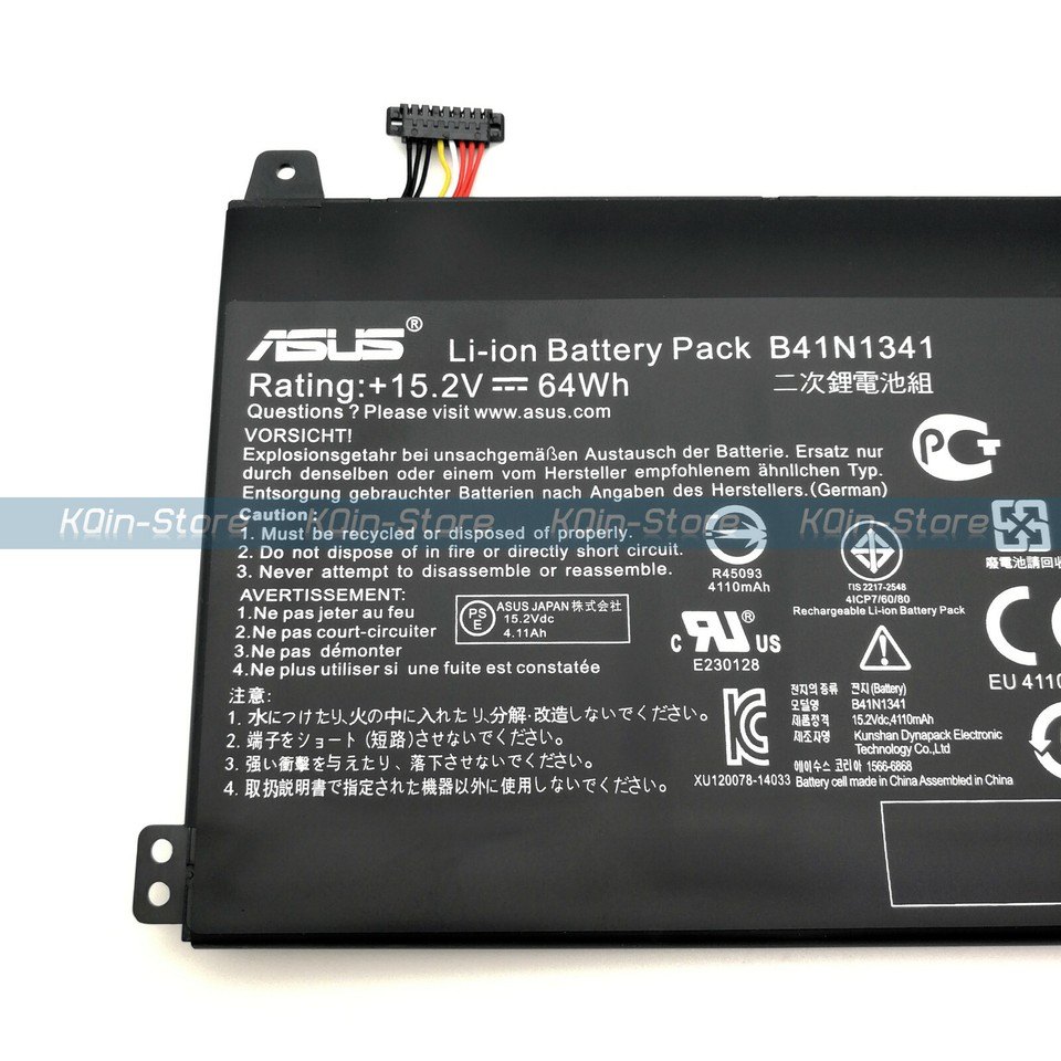 New Genuine B41N1341 Laptop Battery for Asus Q502 Q502L Q502LA 0B200 ...