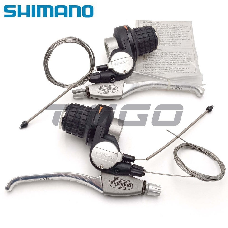 Shimano SB-C201 3x8 Speed V-Brake Index Revo Twist Shifter Combo Lever ...