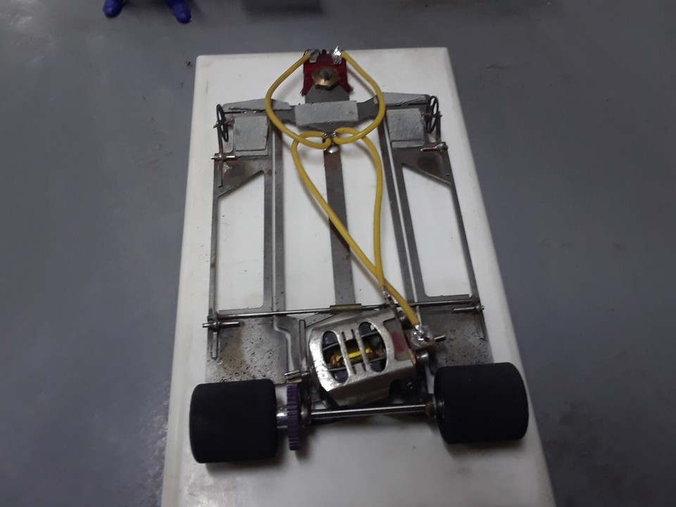 1/24 slot car. laser cut steel chassis. x 12. tested on wood track ...