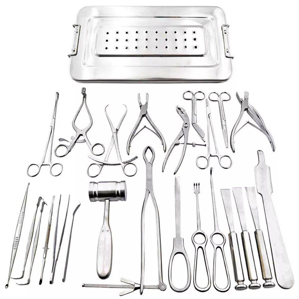 Basic Orthopedic Surgery Set of 25 PCS of Surgical Instruments With Box ...