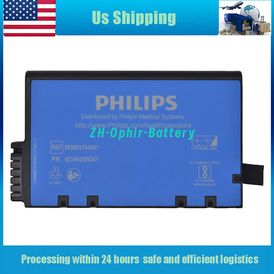 ME202EK Molicel Patient Monitor battery for Philips VS2 VS3 VS4 VS3 VM4 ...