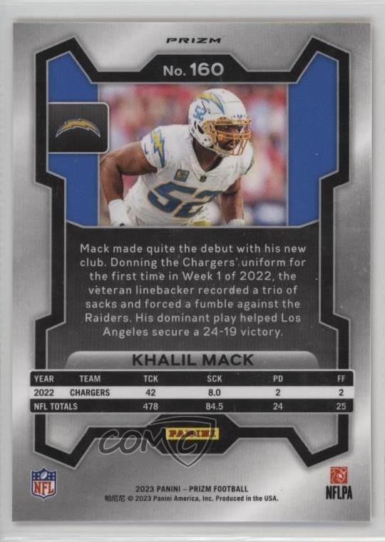 2023 Panini Prizm Orange Ice Prizm Khalil Mack #160 | eBay