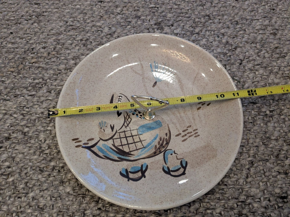 Vintage MCM Red Wing Pottery Bob White Quail Tidbit Serving Platter ...