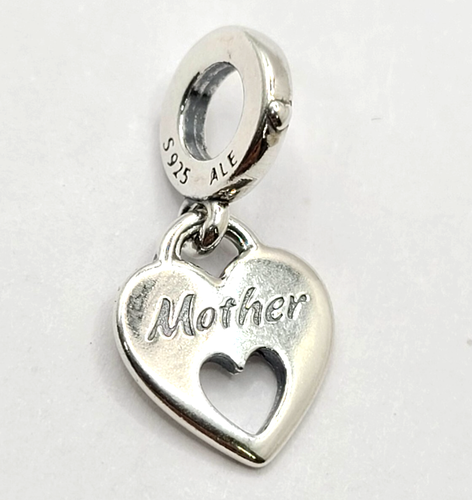 PANDORA Double Heart Split Dangle Charm - 799187C01 | eBay