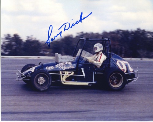 LARRY DICKSON AUTOGRAPHED INDY 500 DRIVER SPRINT CAR CHAMPION 8 X 10 ...