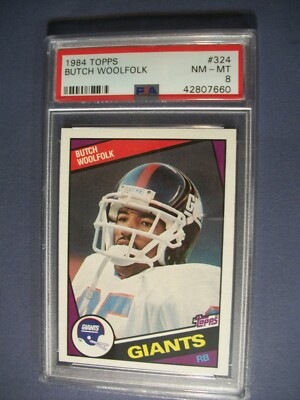 BUTCH WOOLFOLK 1984 Topps Football #324 PSA NM-MT 8 Giants | eBay