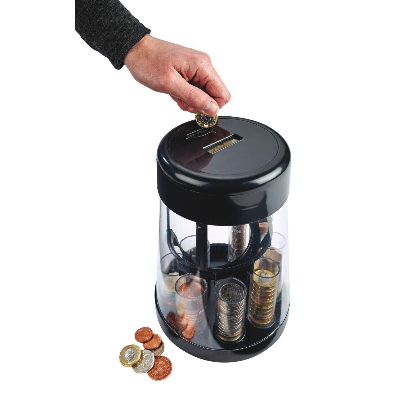 DIGITAL COIN COUNTER AND SORTER MONEY JAR CHANGE COUNTING ORGANISE LCD ...
