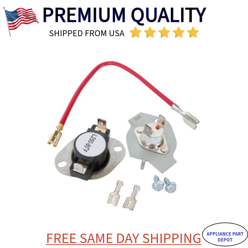 279838 & 279973 & 3392519 & 279816 Dryer Heater Thermostat fuse hi ...