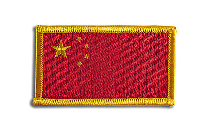 China Flag Patch (Chinese) Embroidered Woven Iron On/ Sew On Badge 8x4 ...