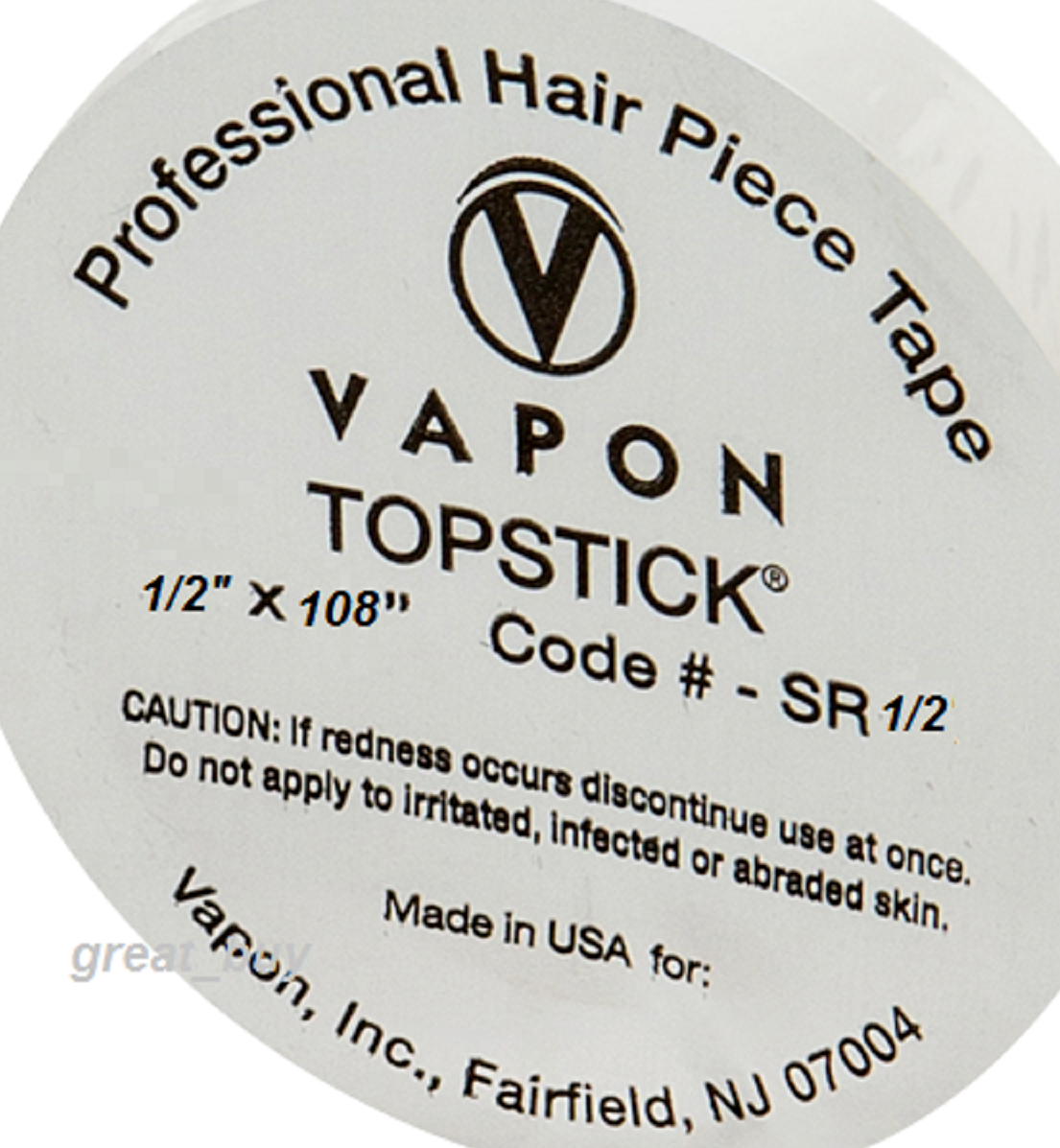 Vapon Topstick Claer Tape 1/2" x 108" Yard Roll Clear Hairpiece Tape ...