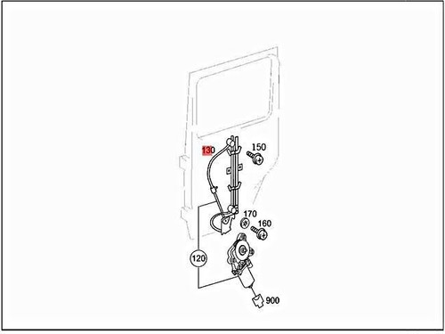 Genuine MERCEDES W463 SUV Without engine right Window lifter 4637301046 ...