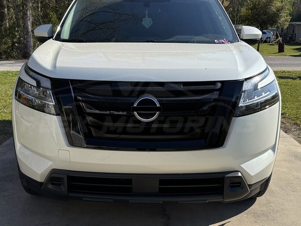 Gloss Black Grille Grill Overlay Trim 1 Piece FOR 2022-2025 Nissan ...