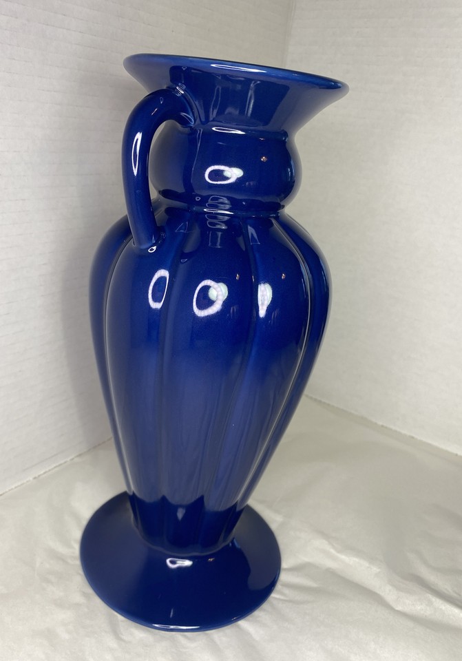 WCL pottery Ceramic vase cobalt blue 10.5” tall | eBay